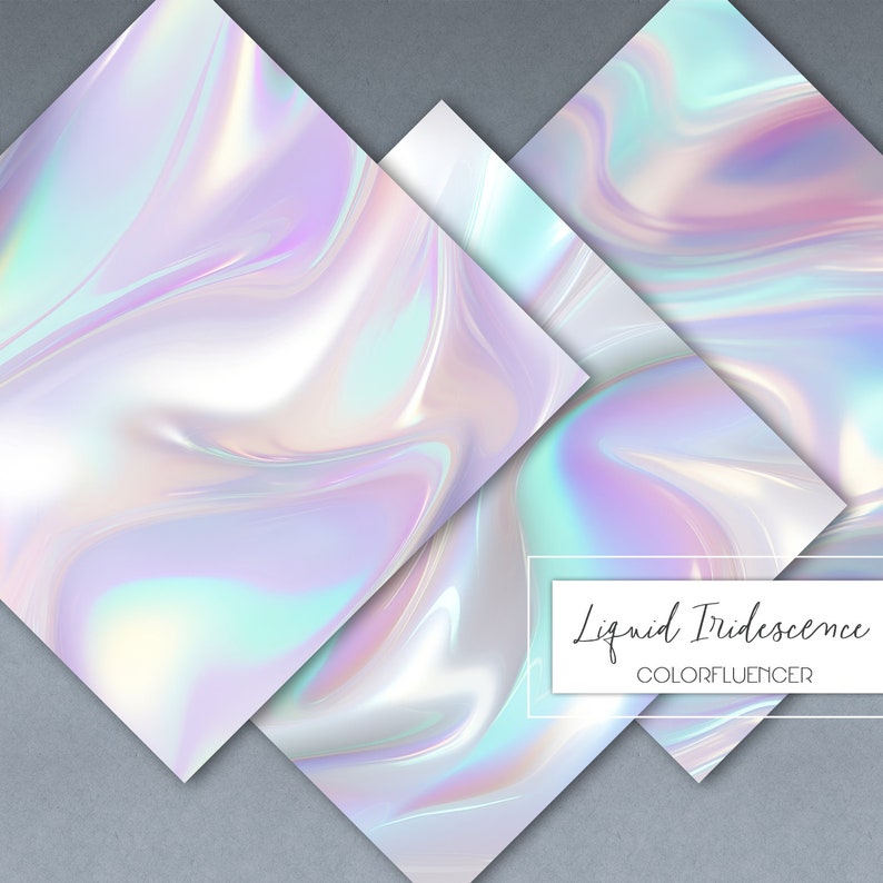 Iridescent Backgrounds Liquid Iridescence Digital Paper Sublimation Design Seamless Pattern ...