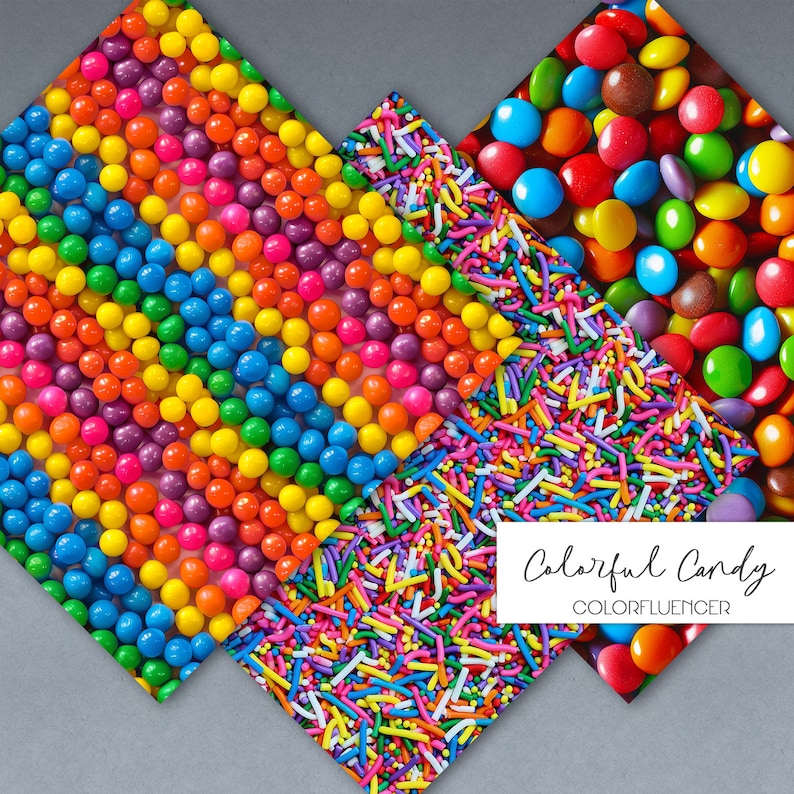 Candy Seamless Patterns | Colorful Candy | Backgrounds | Digital Papers ...