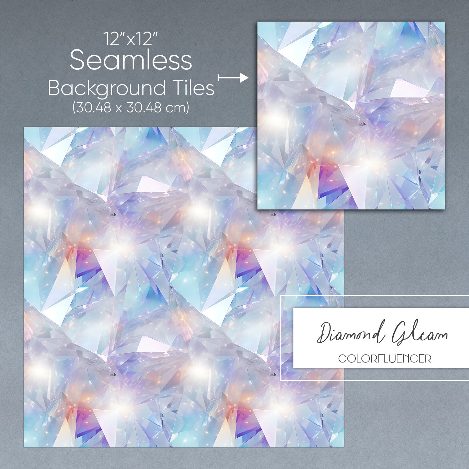 Crystal Backgrounds | Diamond Gleam | Digital Papers | Sublimation ...