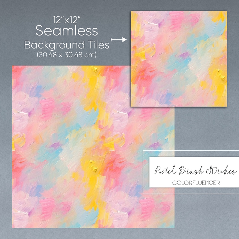 Painted Backgrounds Pastel Brush Strokes Digital Papers Sublimation ...