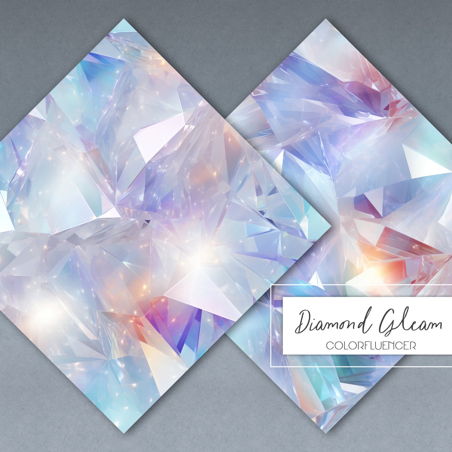 Crystal Backgrounds | Diamond Gleam | Digital Papers | Sublimation ...