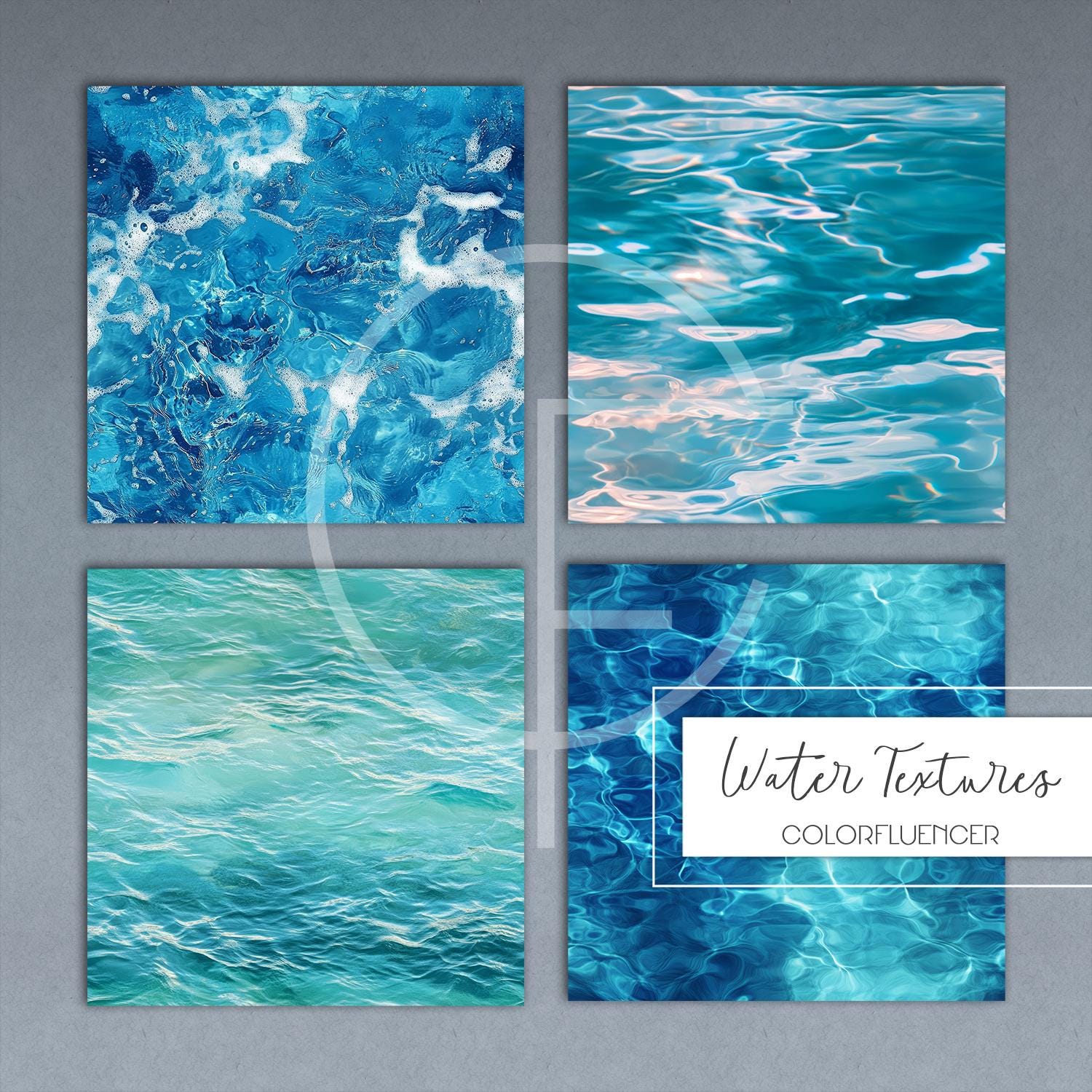 Water Backgrounds | Ocean Water Seamless Patterns | Digital Papers ...