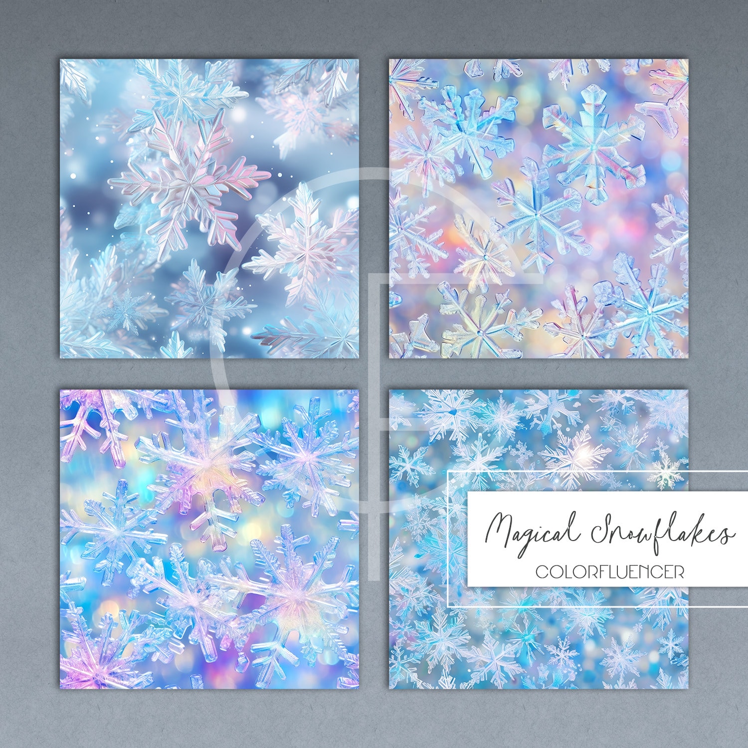 Snowflake Seamless Patterns | Magical Snowflakes | Digital Papers ...