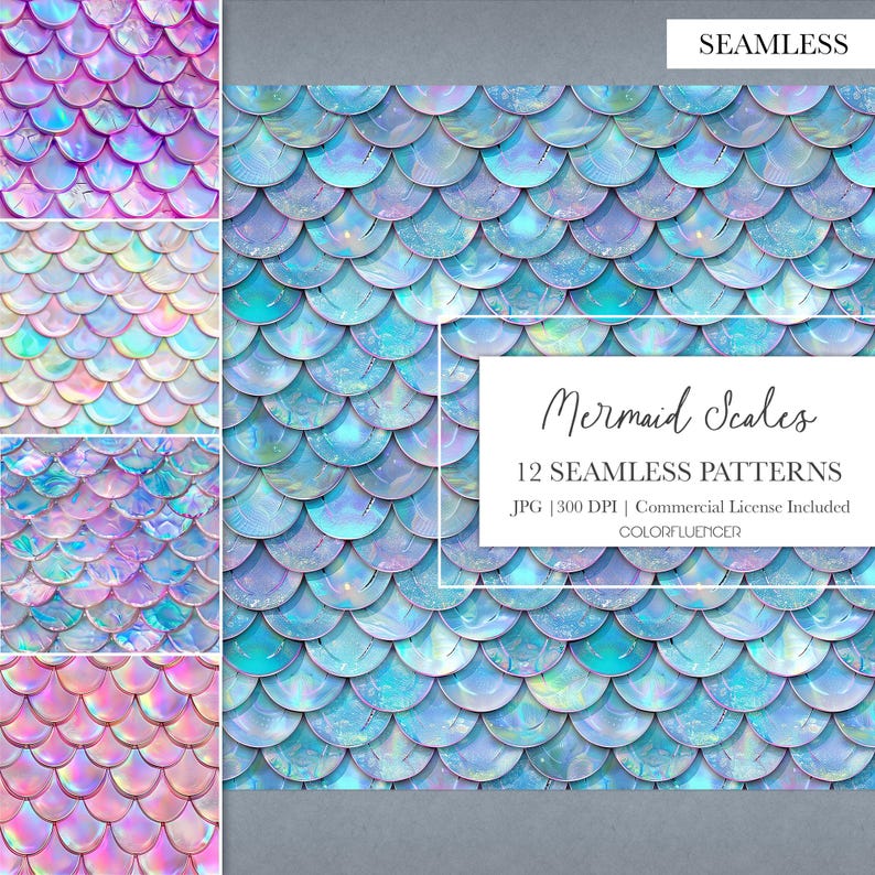 Mermaid Scales | Background Images | Digital Paper | Sublimation Design ...
