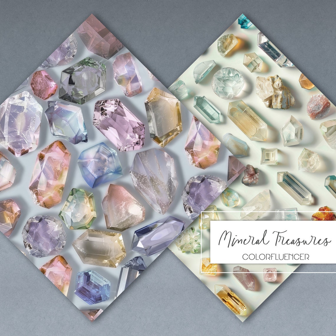 Mineral Treasures Digital Papers | Seamless Patterns | Digital ...