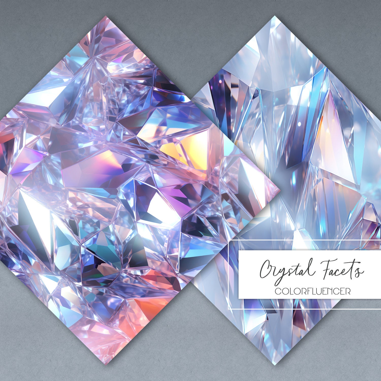 Diamond Backgrounds | Crystal Facets | Digital Papers | Sublimation ...
