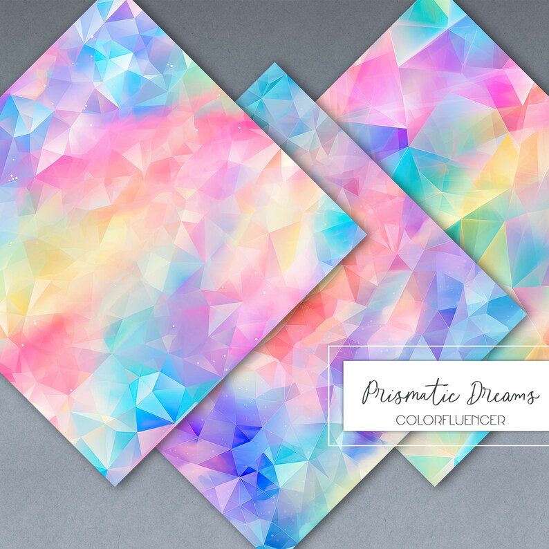 Rainbow Seamless Patterns Backgrounds Prismatic Dreams Digital Paper ...