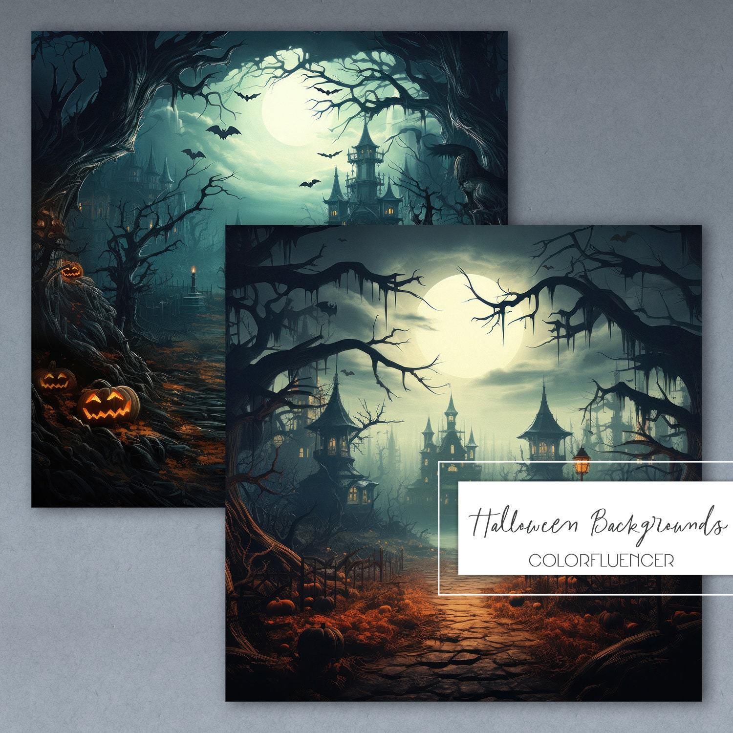 Halloween Backgrounds Digital Papers Halloween Backdrop, Spooky, Scary ...