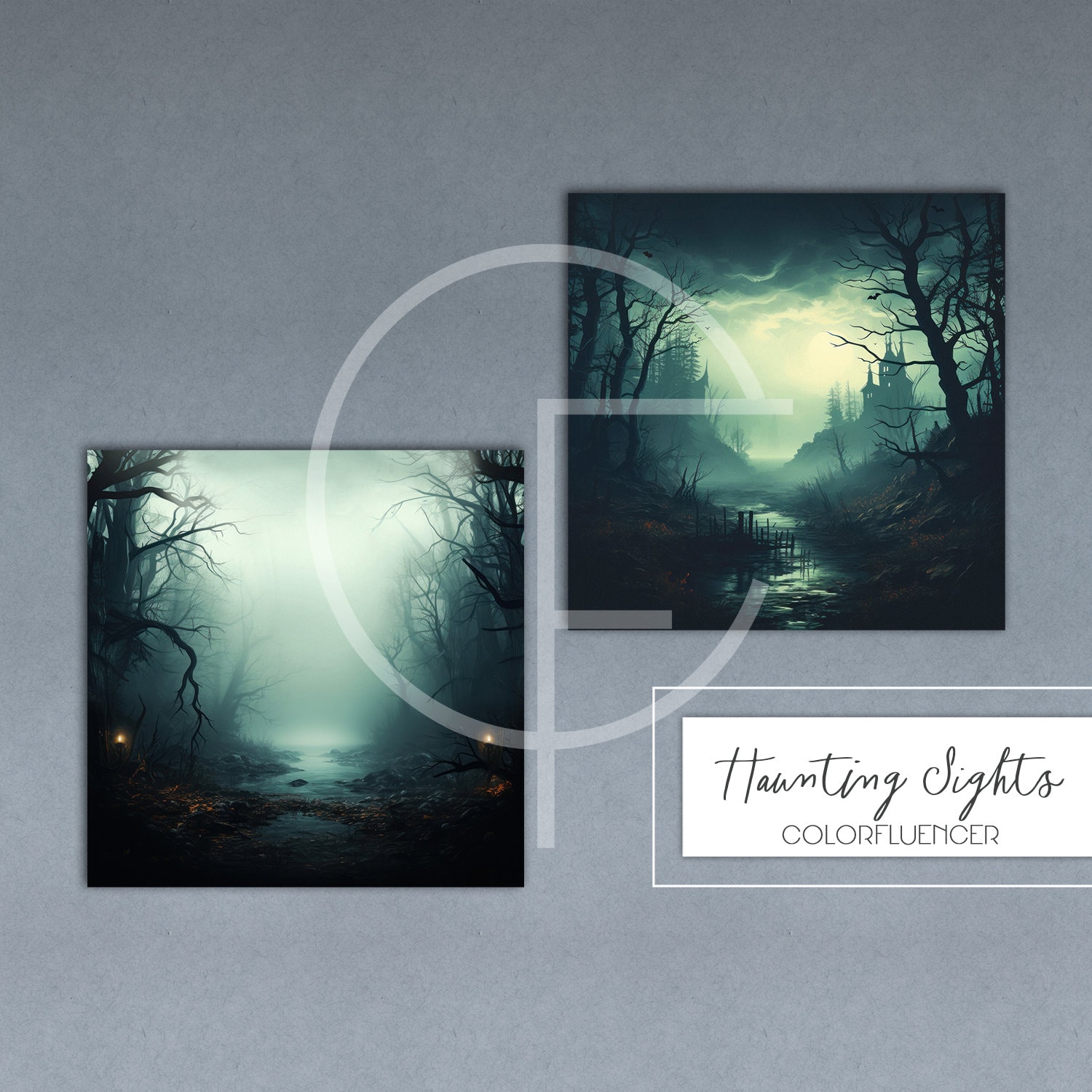 Halloween Backgrounds | Haunting Sights | Digital Papers | Halloween ...