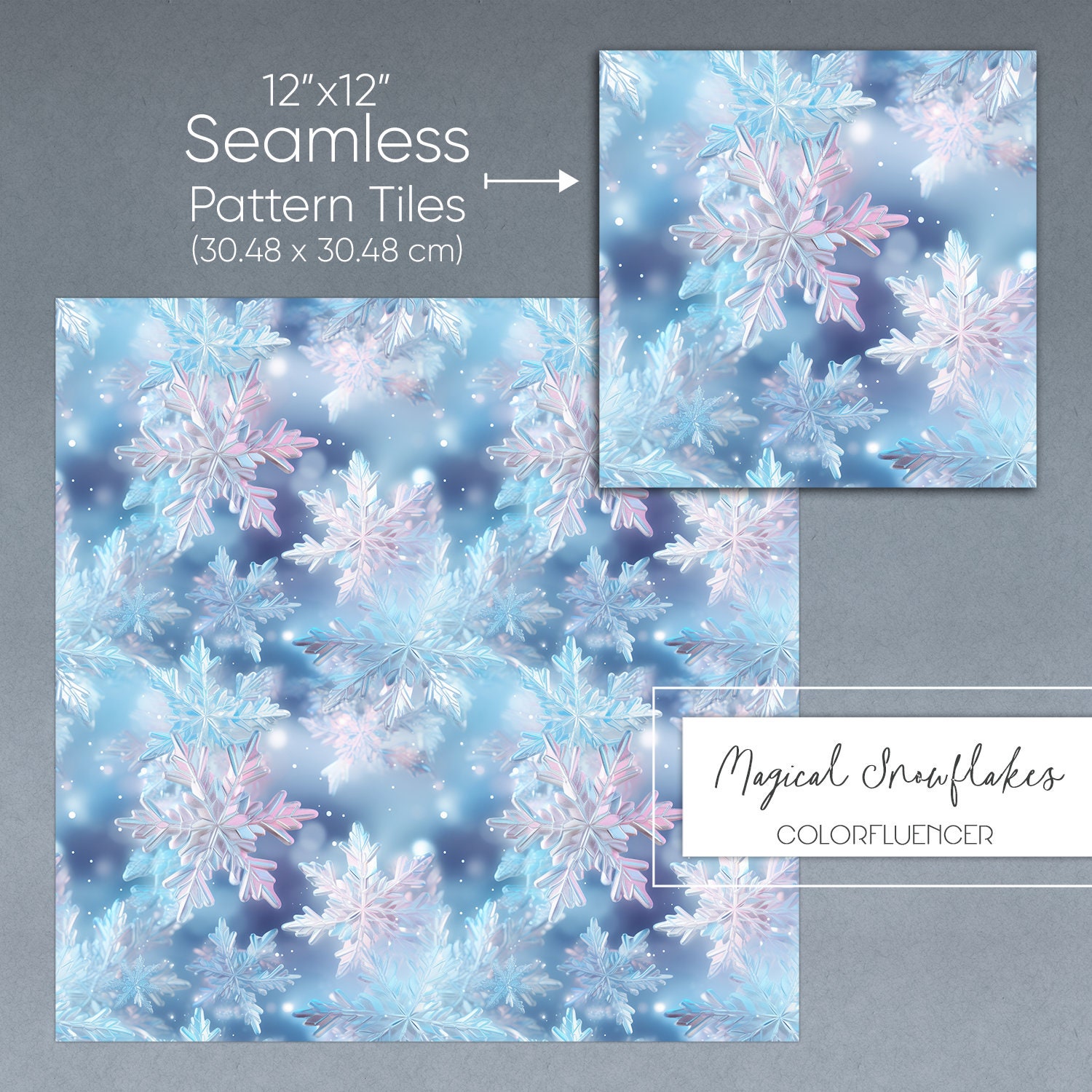 Snowflake Seamless Patterns | Magical Snowflakes | Digital Papers ...