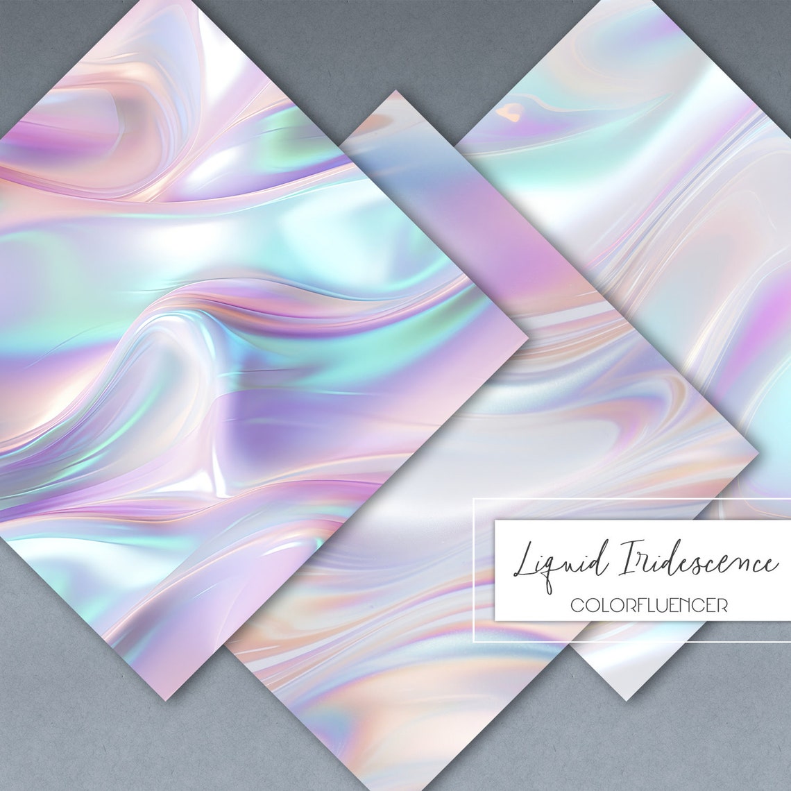 Iridescent Backgrounds Liquid Iridescence Digital Paper Sublimation ...
