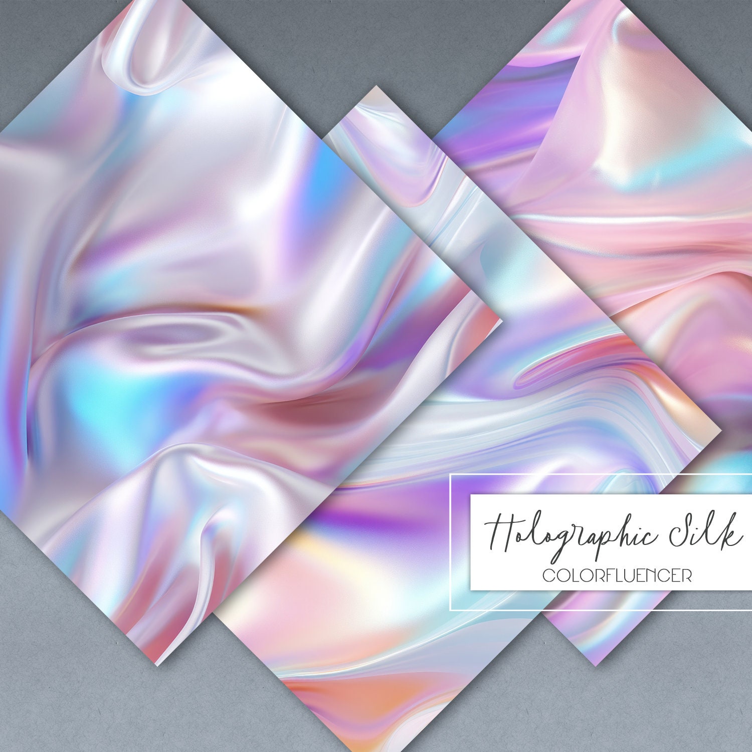 Holographic Backgrounds | Silk | Digital Papers | Sublimation Designs ...