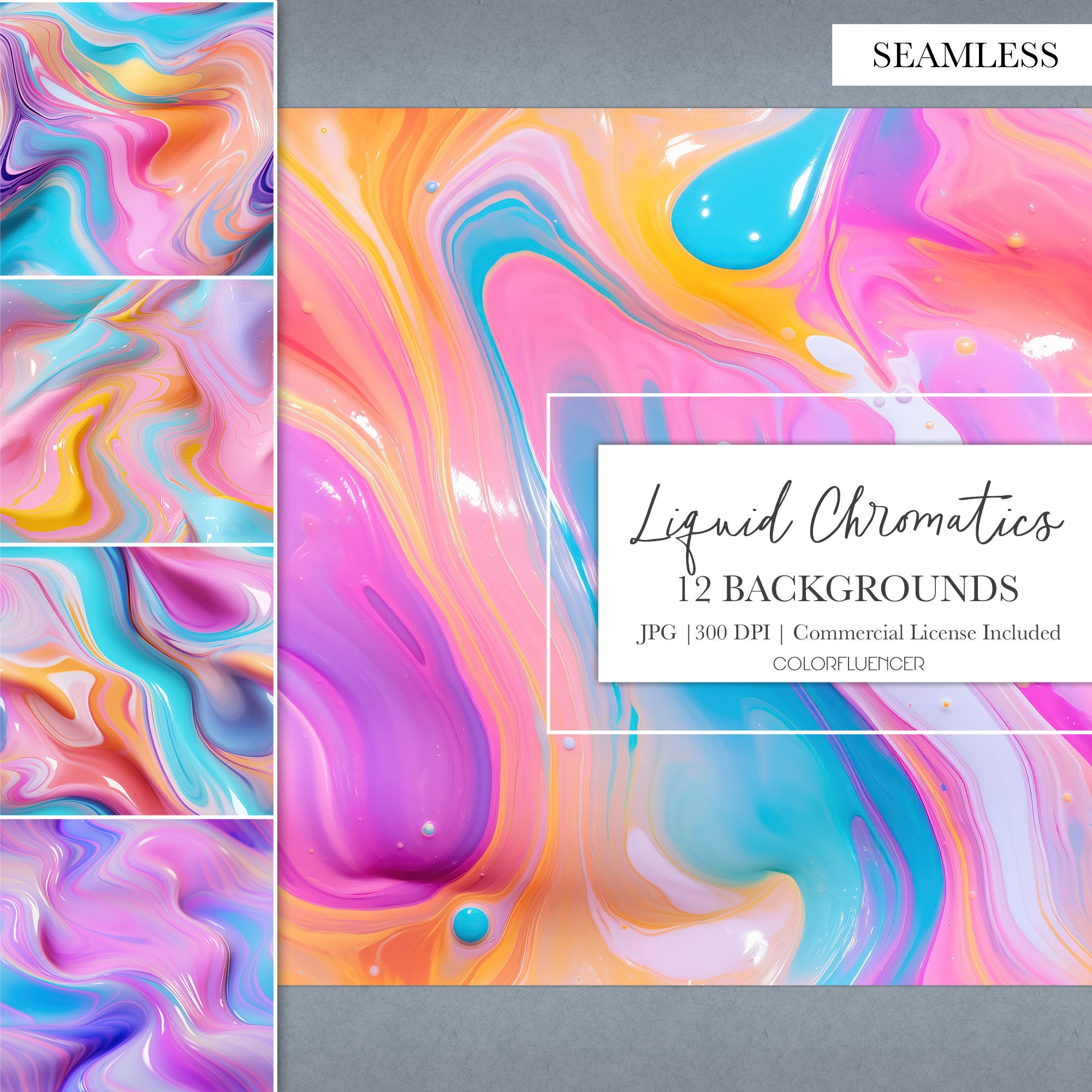 Liquid Paint Backgrounds | Liquid Chromatics | Digital Papers ...