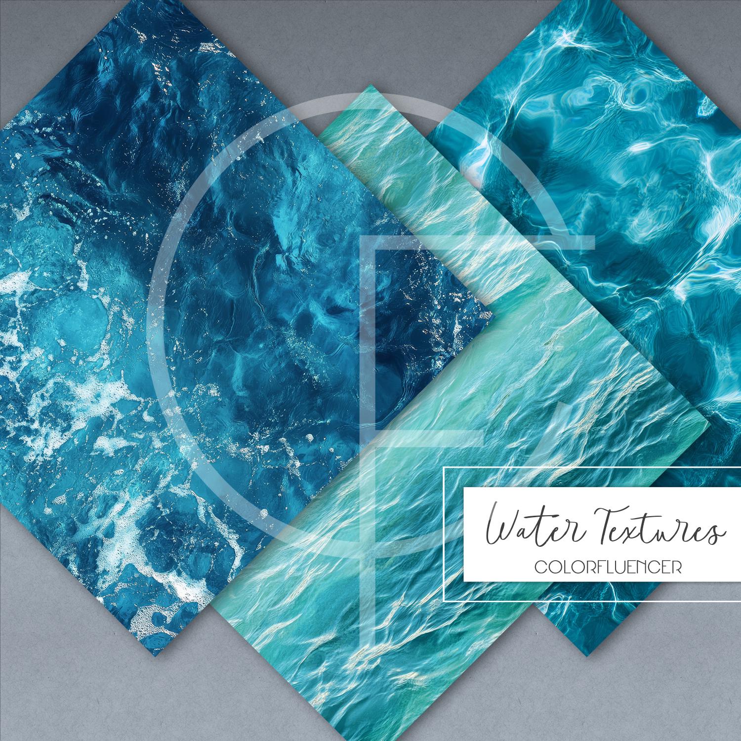 Water Backgrounds | Ocean Water Seamless Patterns | Digital Papers ...