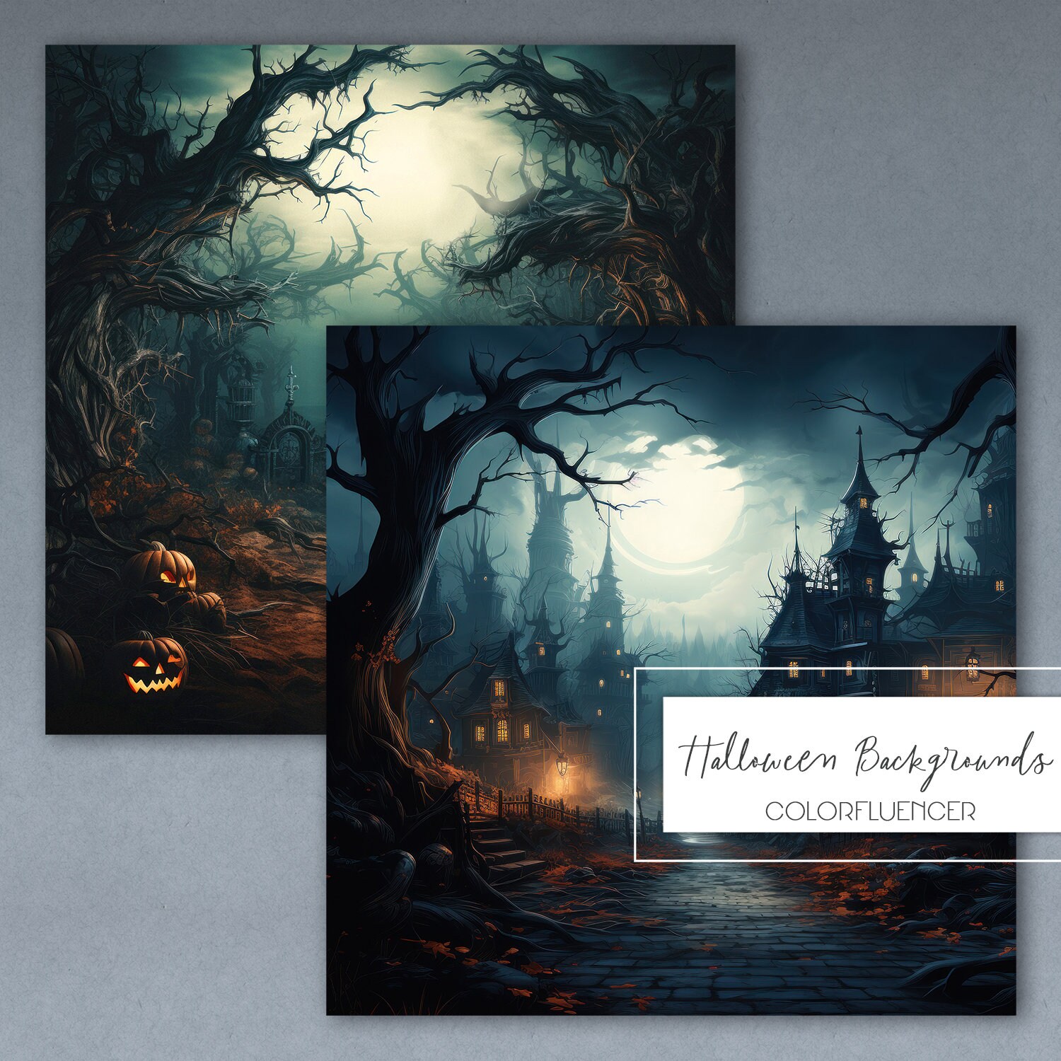 Halloween Backgrounds | Digital Papers | Halloween Backdrop, Spooky ...