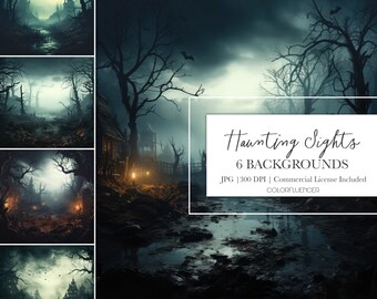 Halloween Digital Paper Scrapbook Papers Halloween Spooky - Etsy