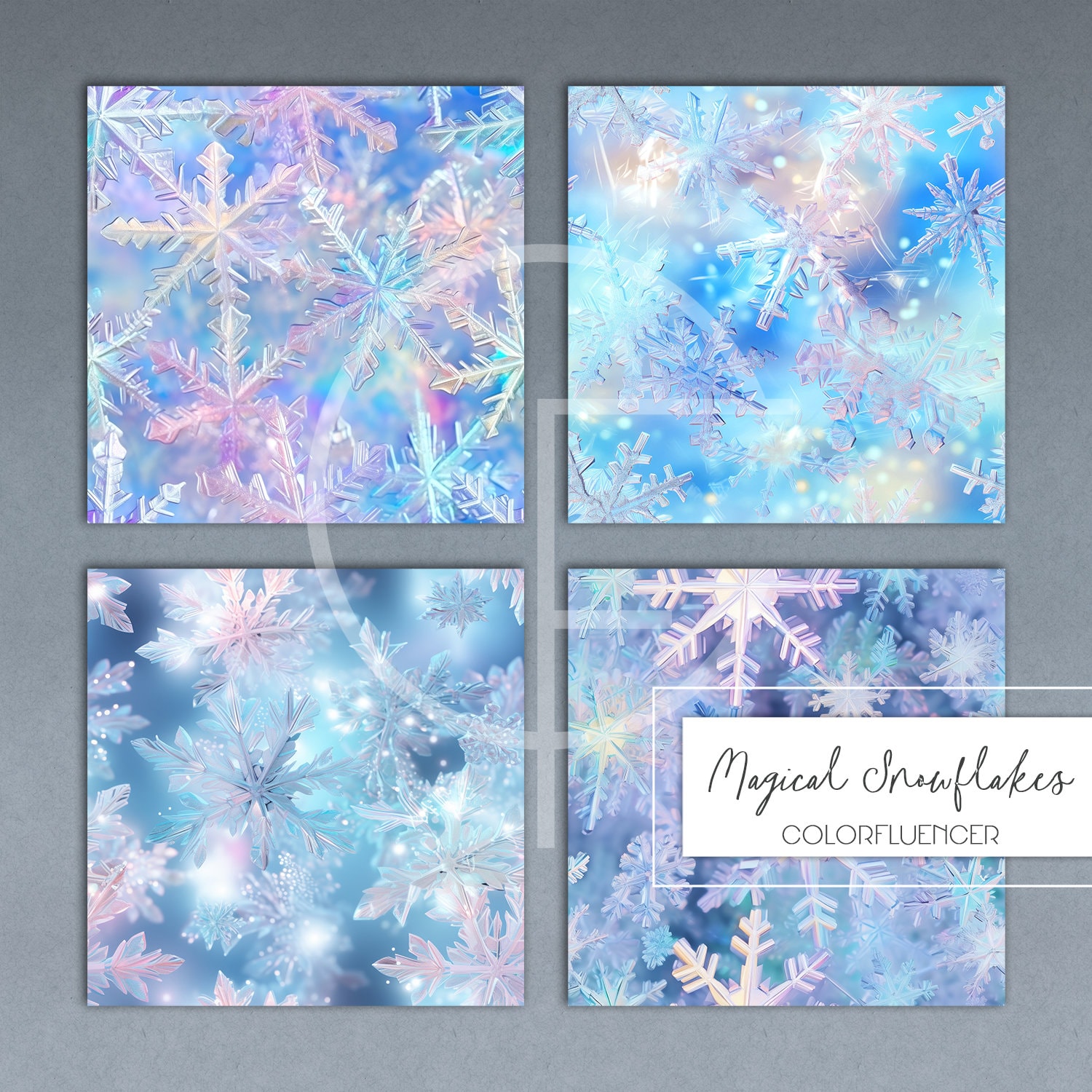 Snowflake Seamless Patterns | Magical Snowflakes | Digital Papers ...