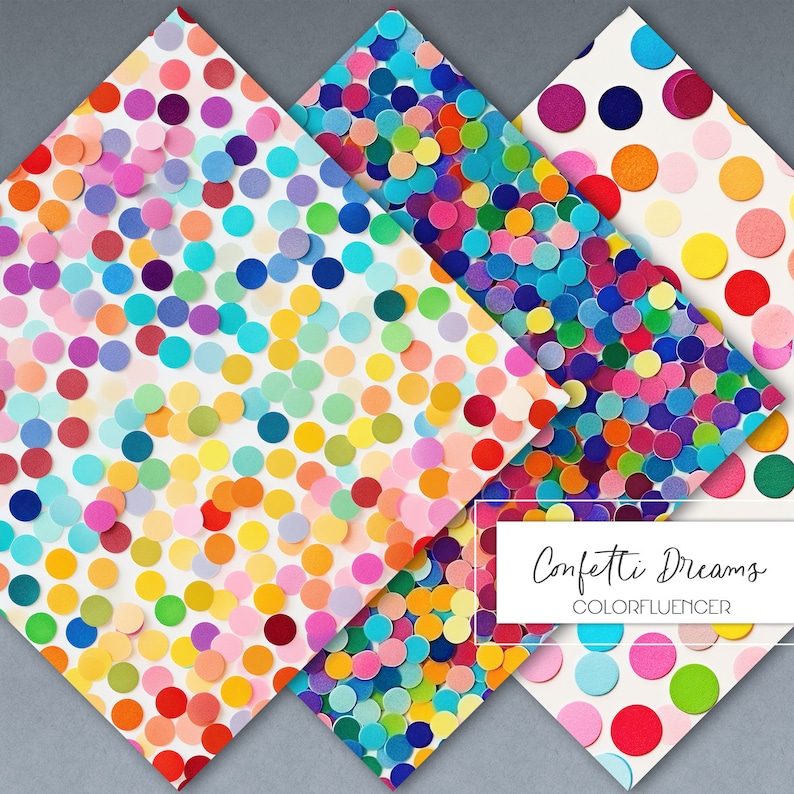 Confetti Seamless Patterns | Confetti Dreams | Backgrounds | Digital ...