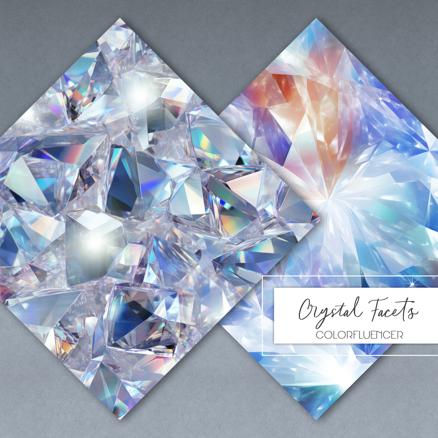 Diamond Backgrounds | Crystal Facets | Digital Papers | Sublimation ...