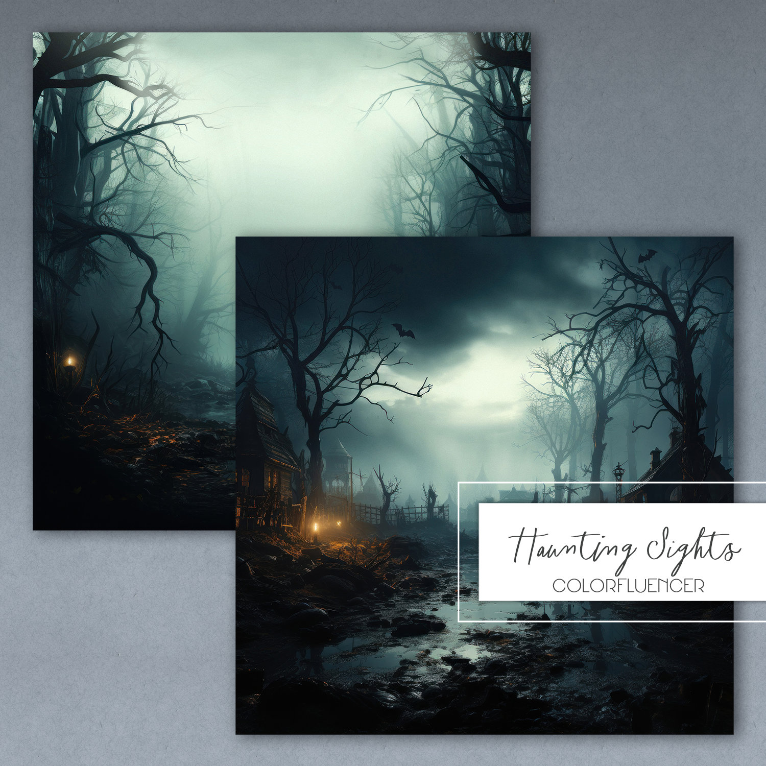 Halloween Backgrounds | Haunting Sights | Digital Papers | Halloween ...