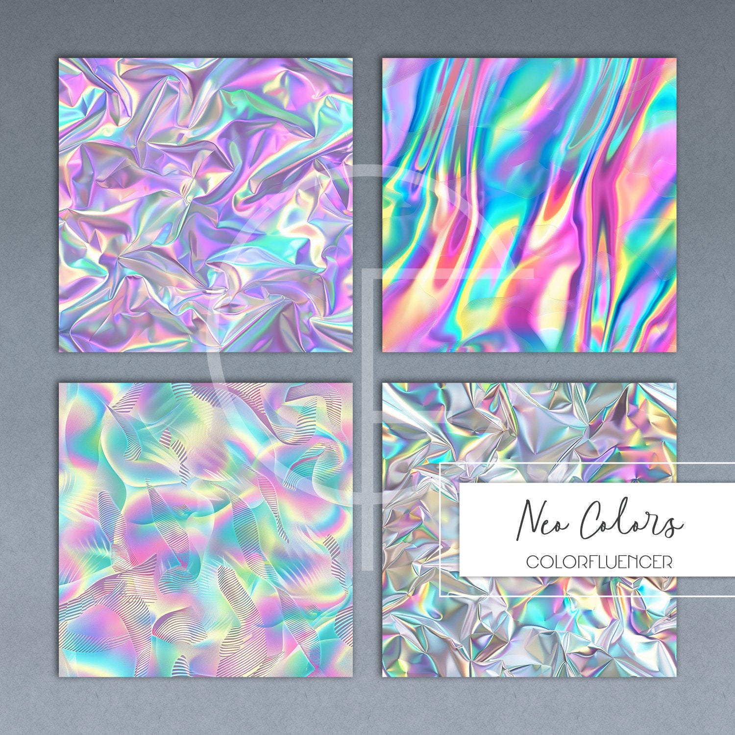 Holographic Seamless Patterns | Neo Colors | Digital Papers ...