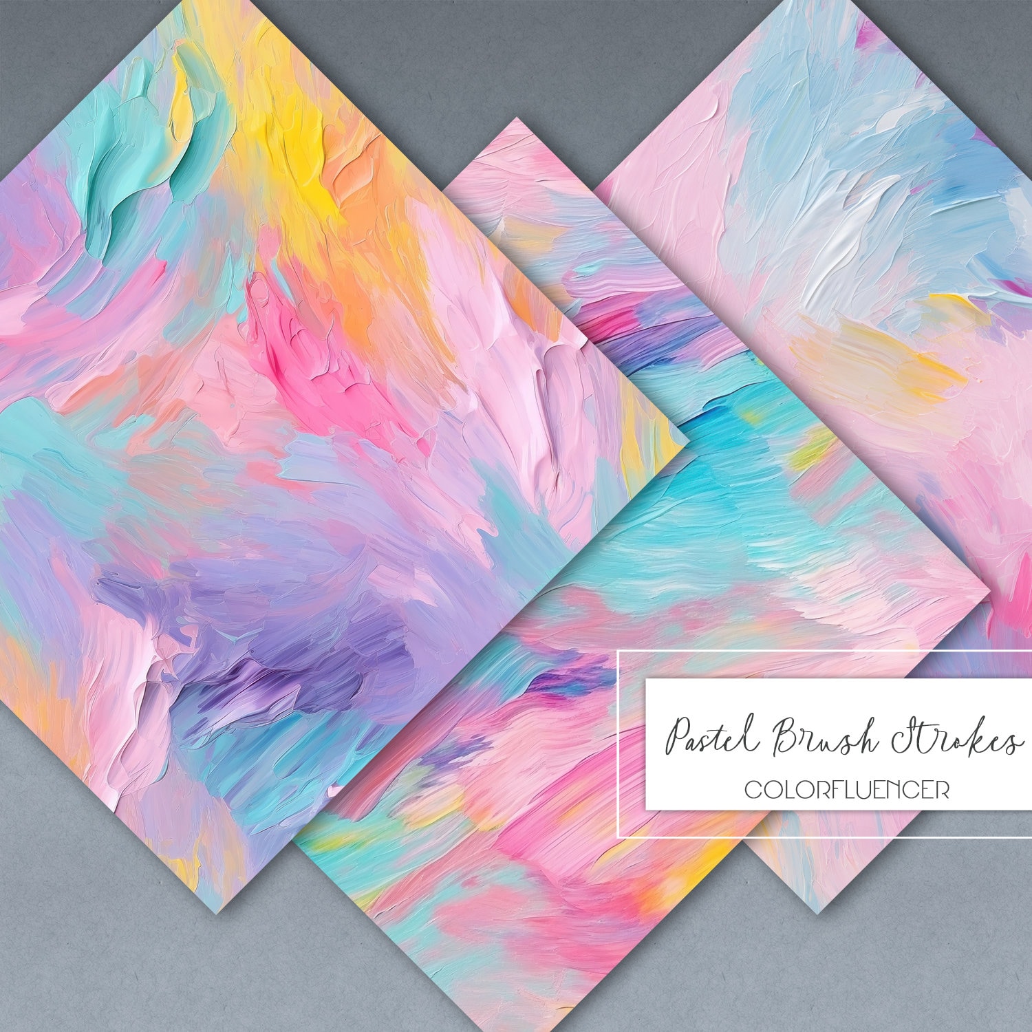 Painted Backgrounds Pastel Brush Strokes Digital Papers Sublimation ...