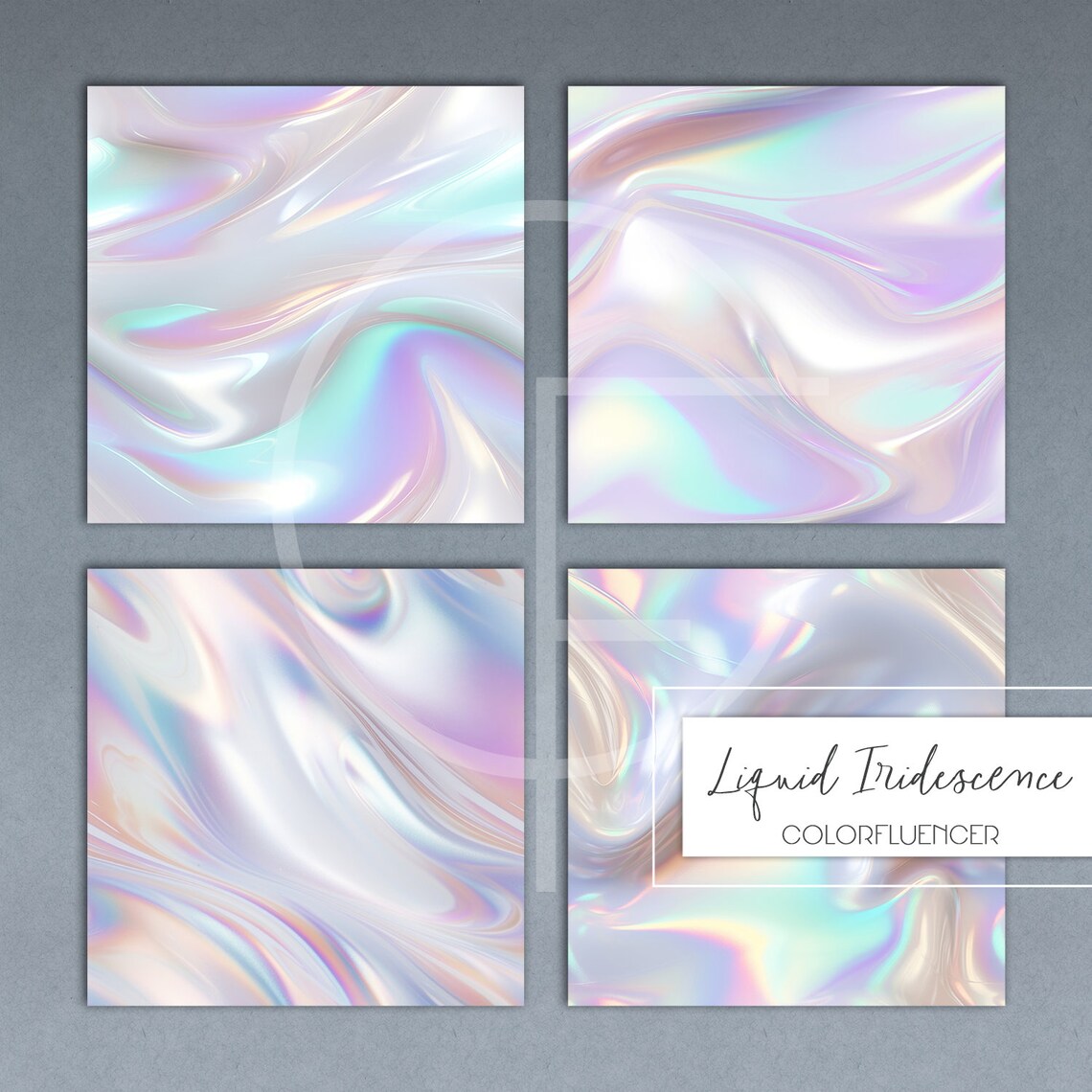 Iridescent Backgrounds Liquid Iridescence Digital Paper Sublimation ...
