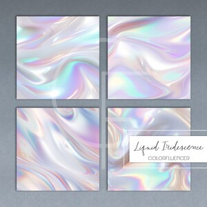 Iridescent Backgrounds | Liquid Iridescence | Digital Paper ...