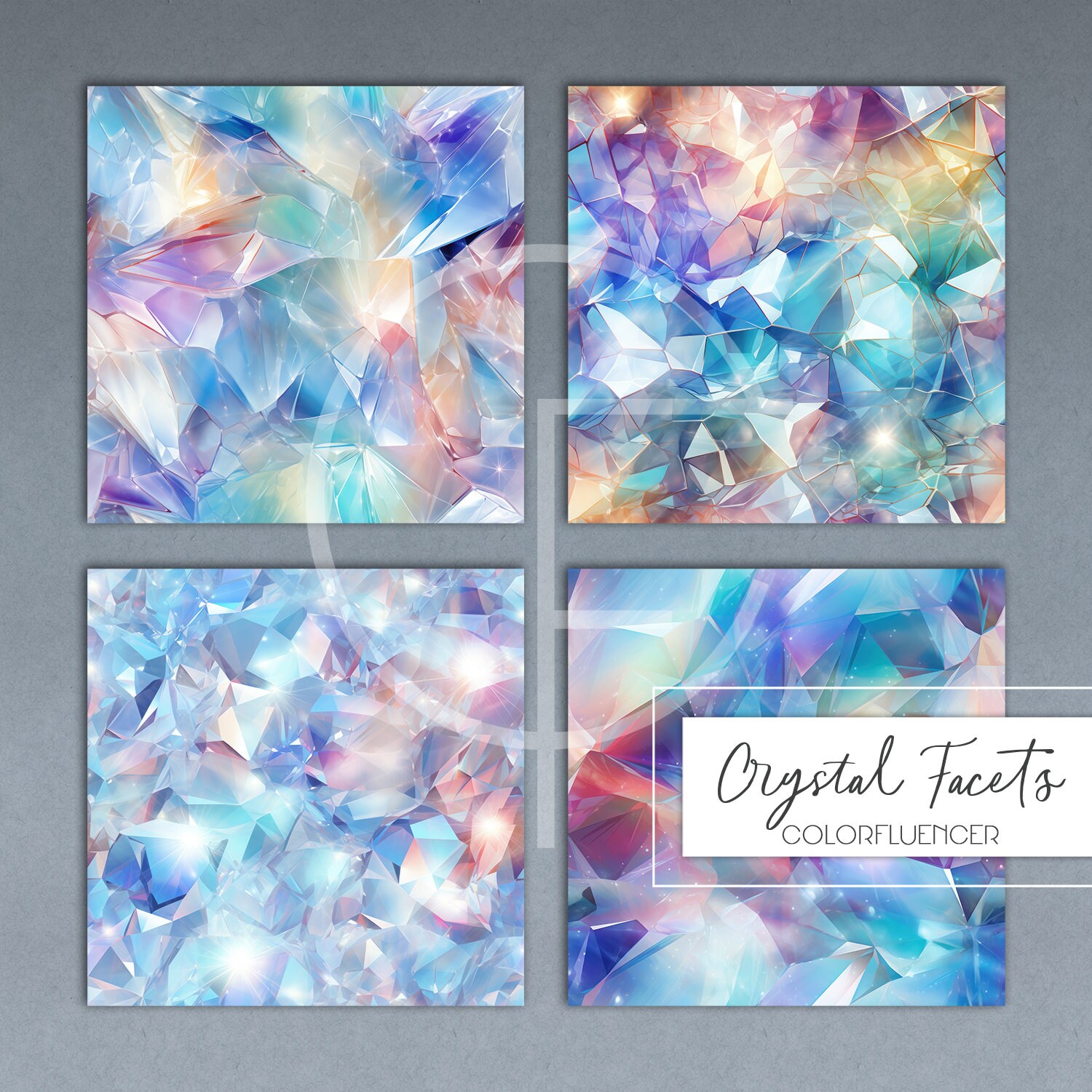 Diamond Backgrounds | Crystal Facets | Digital Papers | Sublimation ...