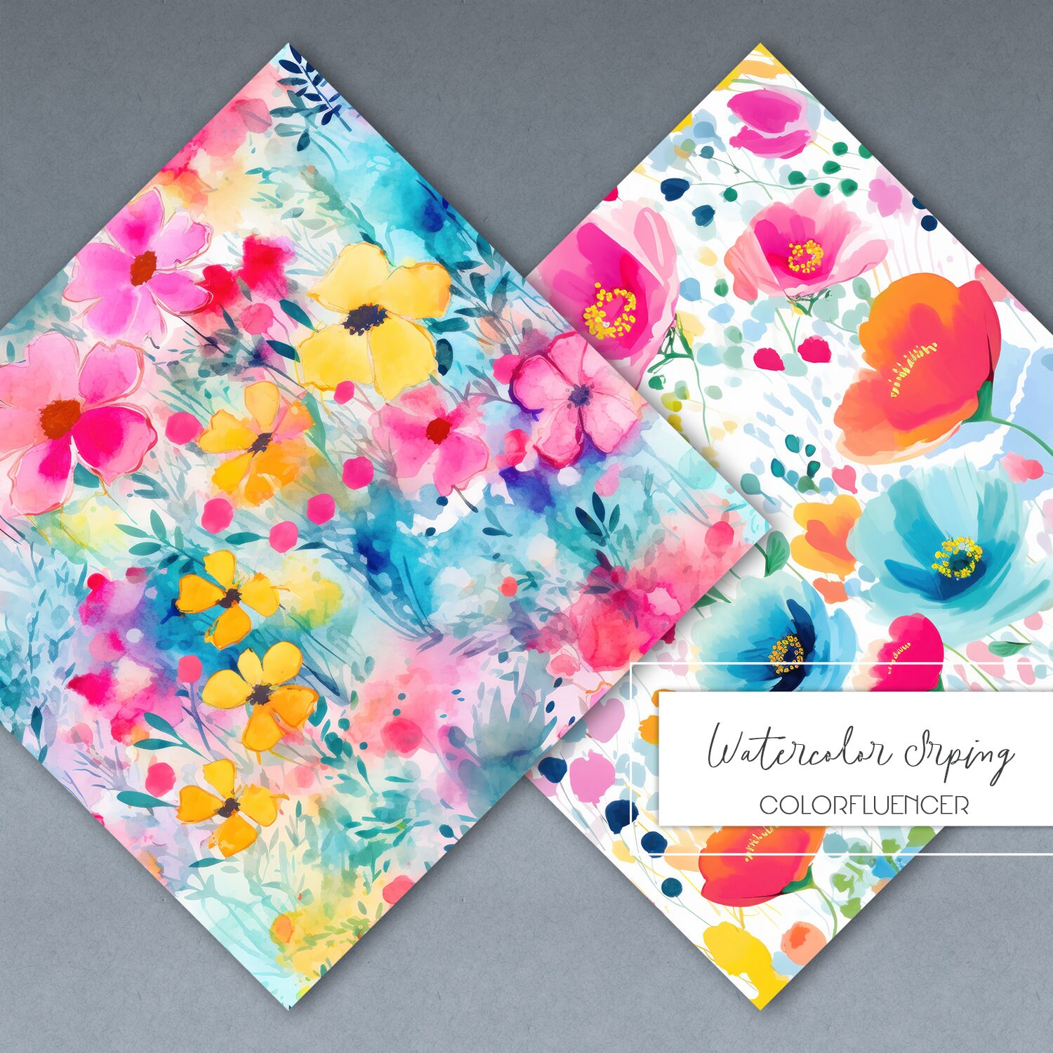 Floral Seamless Patterns Watercolor Spring Digital Papers Seamless ...
