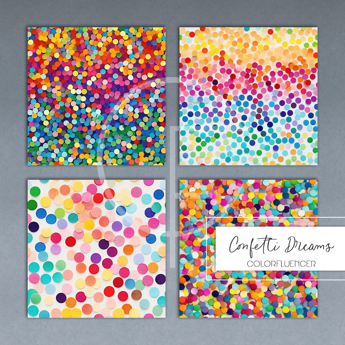 Confetti Seamless Patterns Confetti Dreams Backgrounds Digital Papers ...