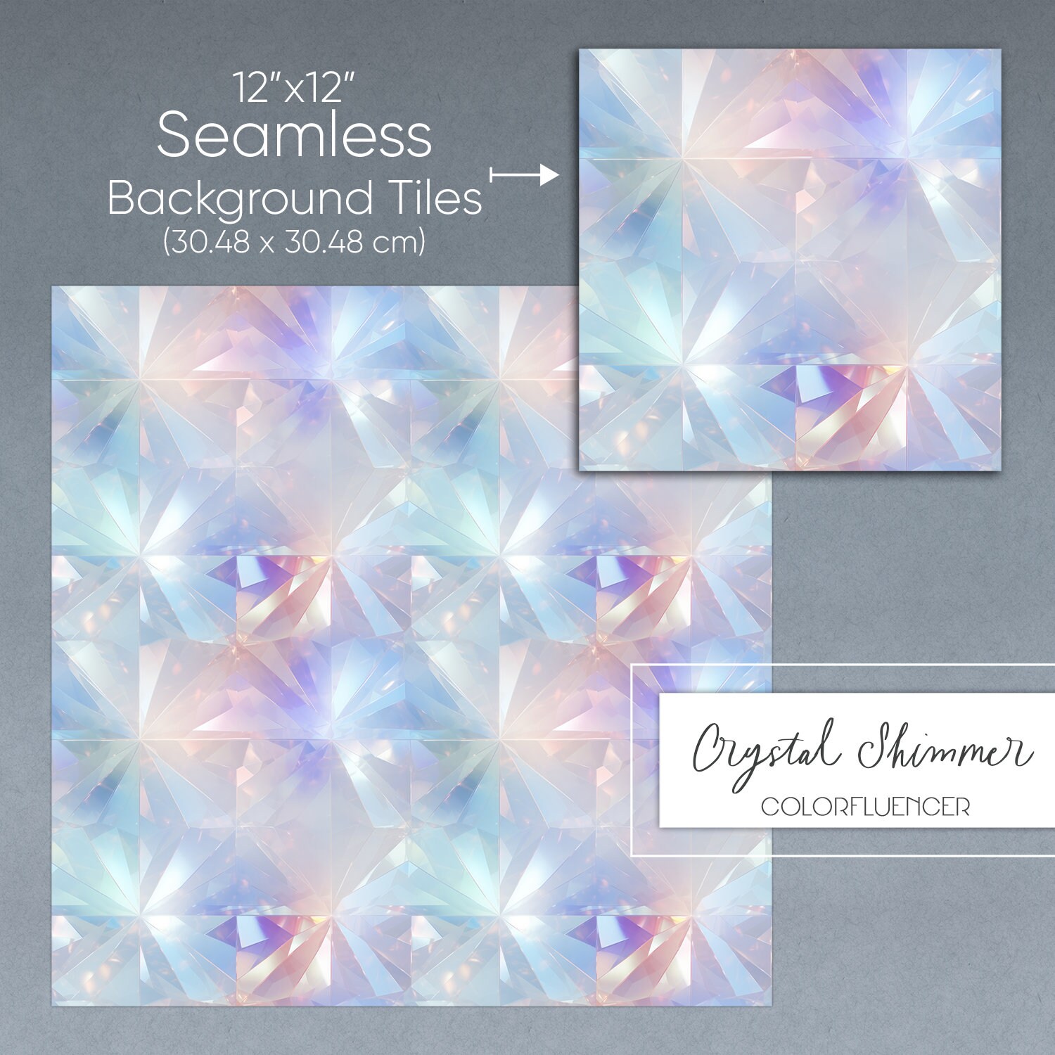 Prismatic Seamless Backgrounds Crystal Shimmer Digital Patterns ...