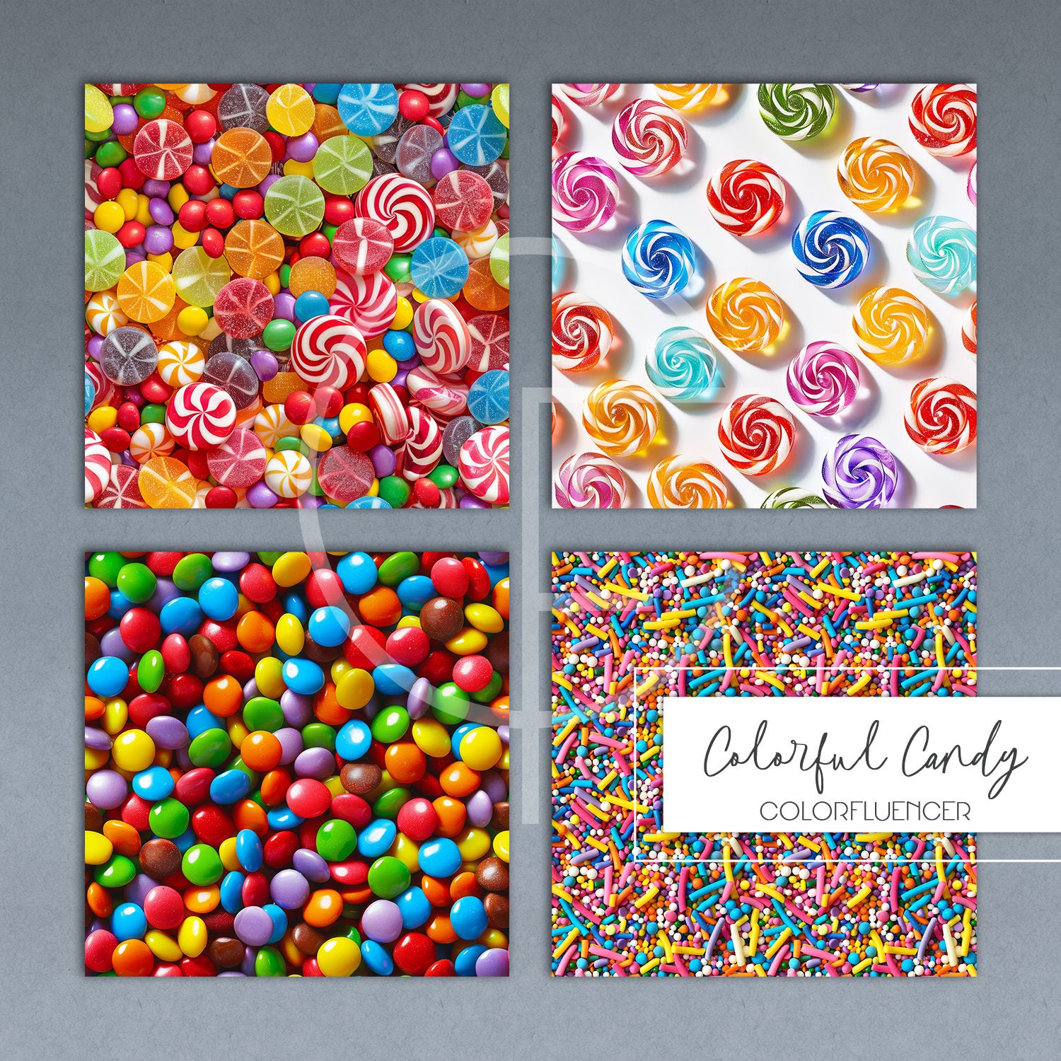 Candy Seamless Patterns | Colorful Candy | Backgrounds | Digital Papers ...
