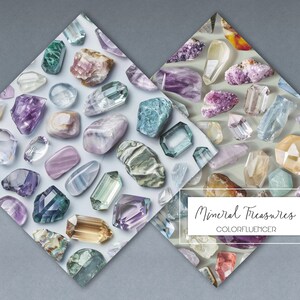 Mineral Treasures Digital Papers | Seamless Patterns | Digital ...