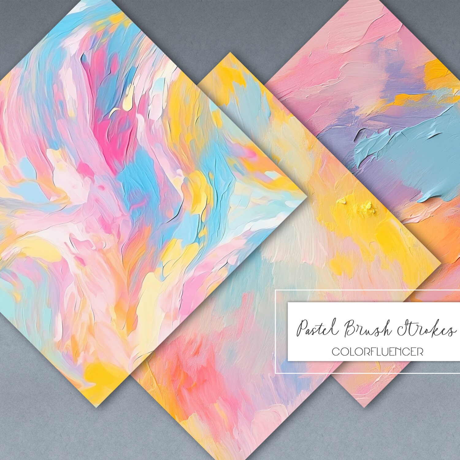 Painted Backgrounds Pastel Brush Strokes Digital Papers Sublimation ...