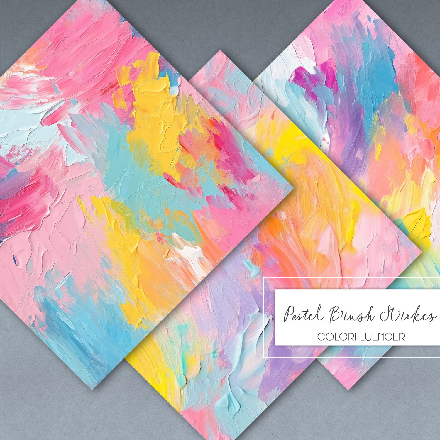 Painted Backgrounds Pastel Brush Strokes Digital Papers Sublimation ...