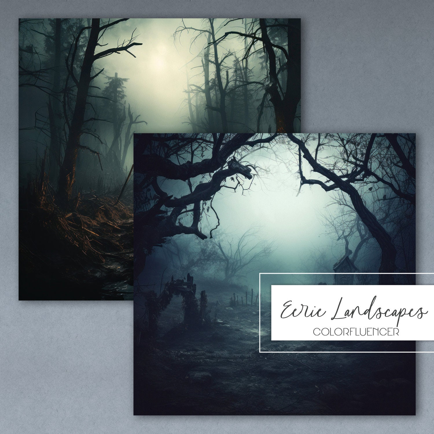 Halloween Backgrounds | Eerie Landscapes | Digital Papers | Halloween ...