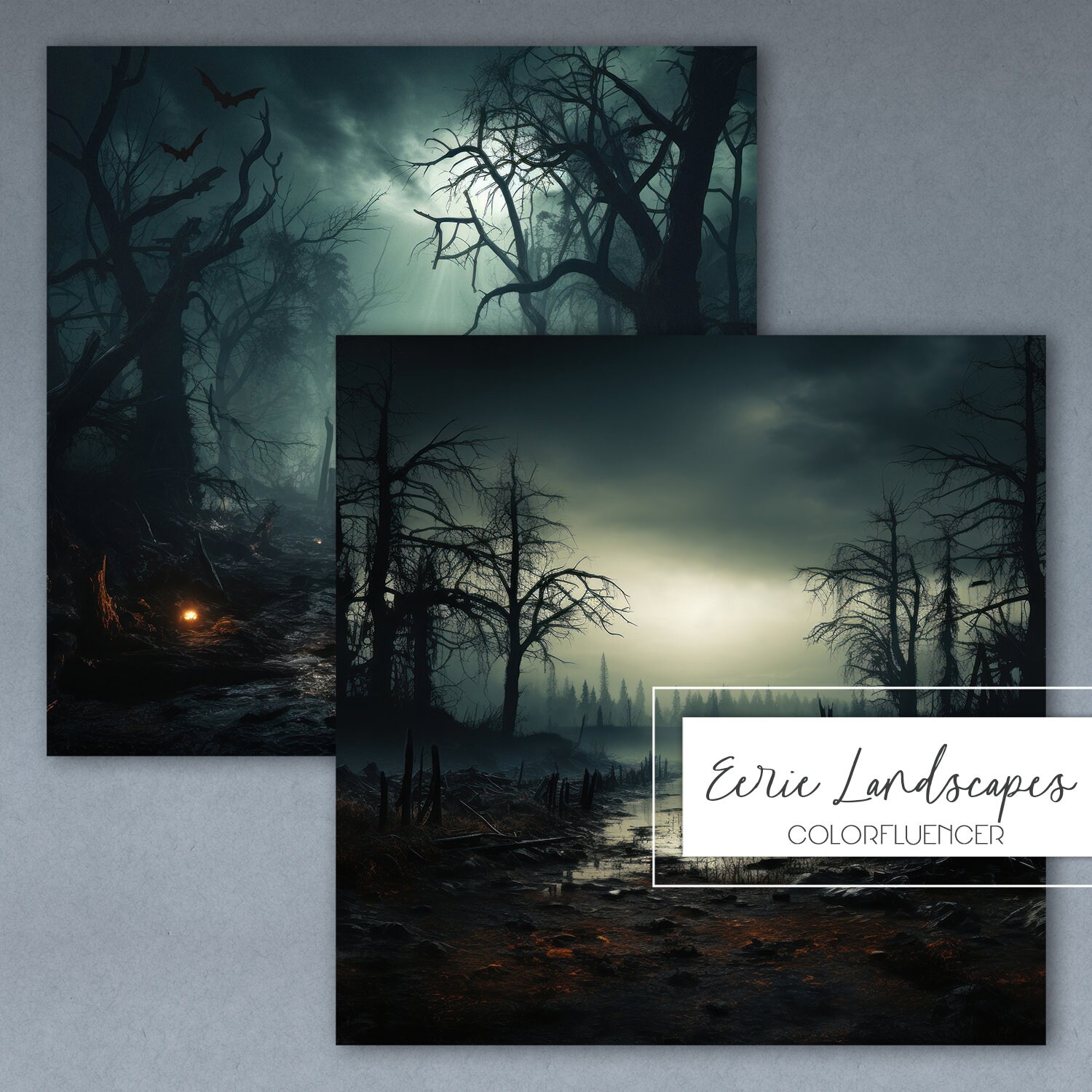 Halloween Backgrounds | Eerie Landscapes | Digital Papers | Halloween ...