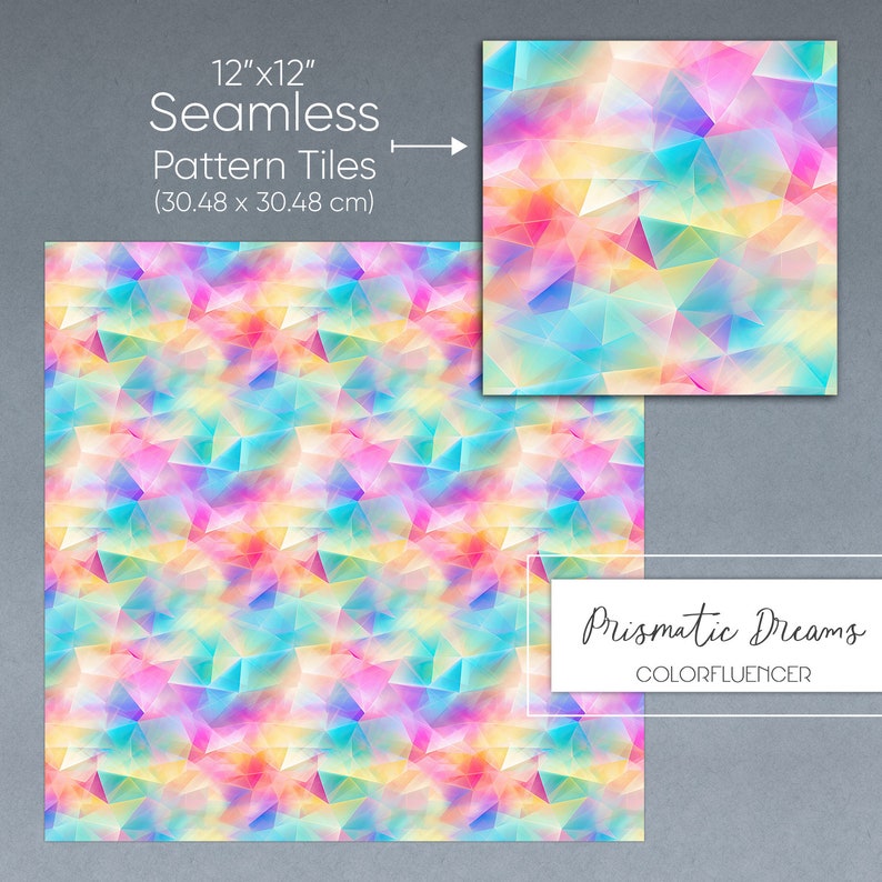 Rainbow Seamless Patterns Backgrounds Prismatic Dreams Digital Paper ...