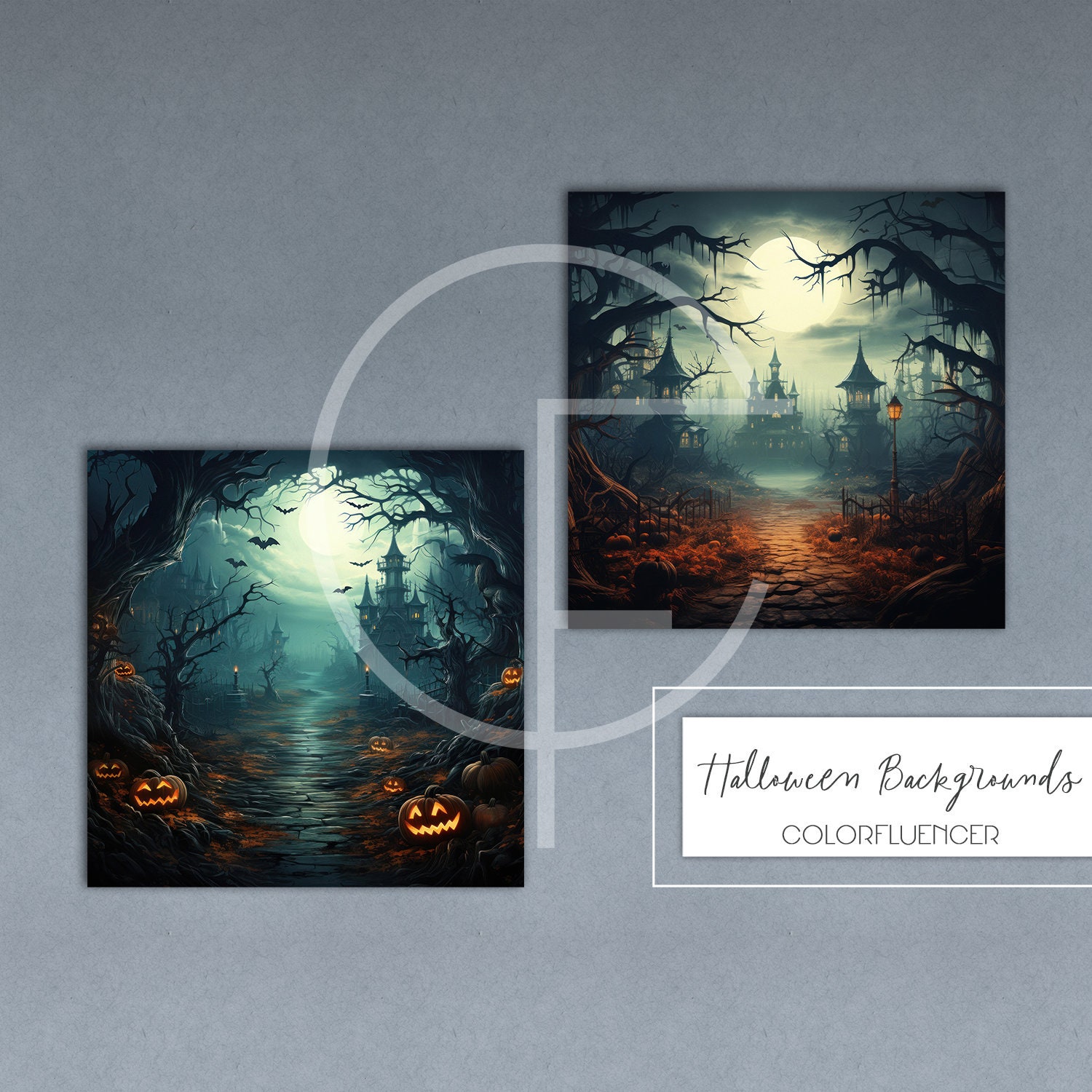 Halloween Backgrounds | Digital Papers | Halloween Backdrop, Spooky ...