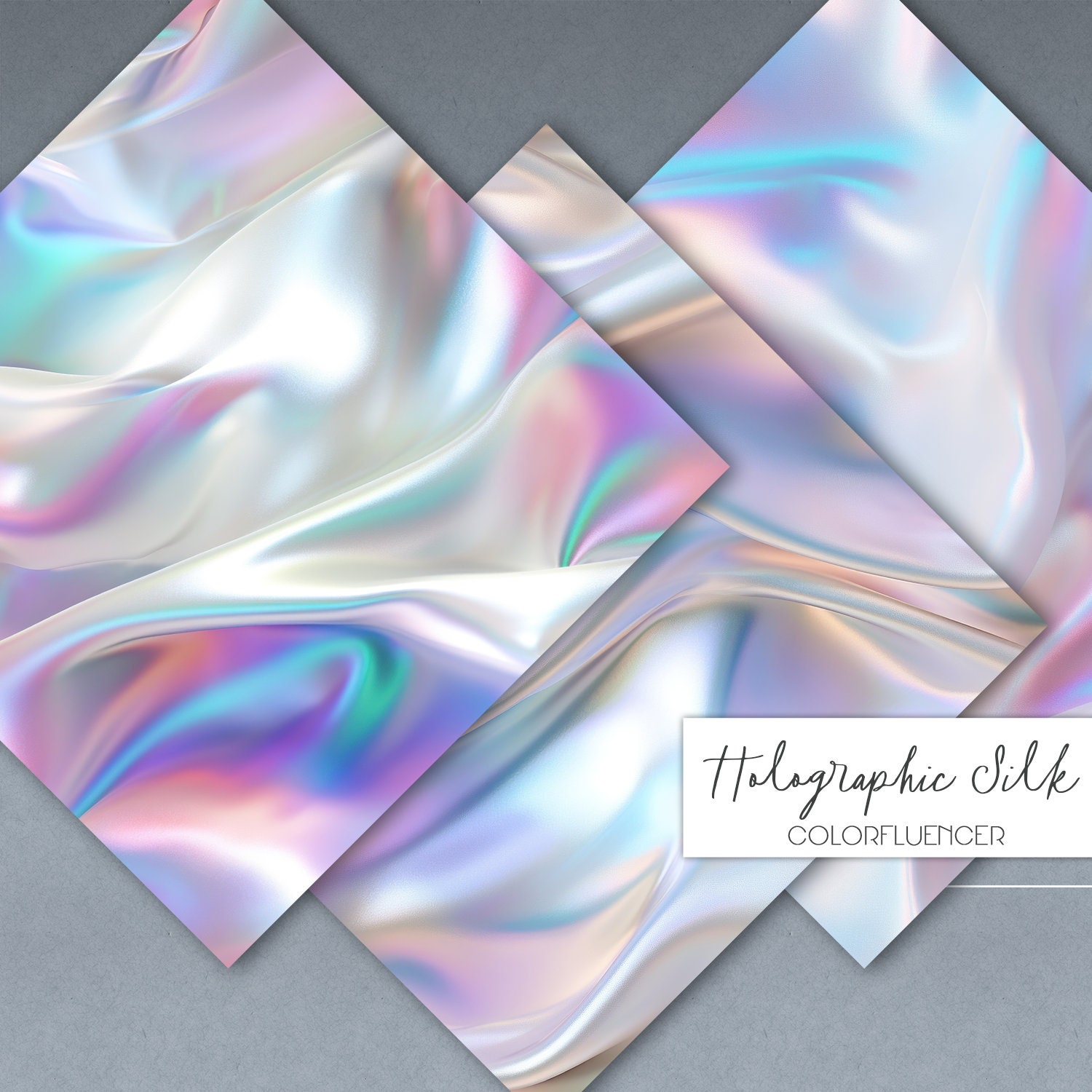 Holographic Backgrounds | Silk | Digital Papers | Sublimation Designs ...