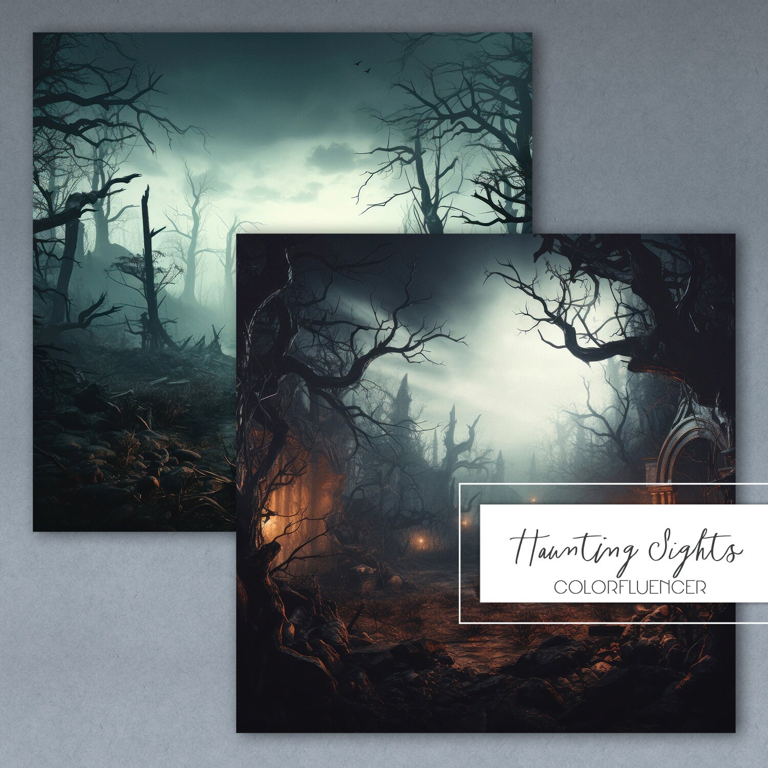 Halloween Backgrounds | Haunting Sights | Digital Papers | Halloween ...