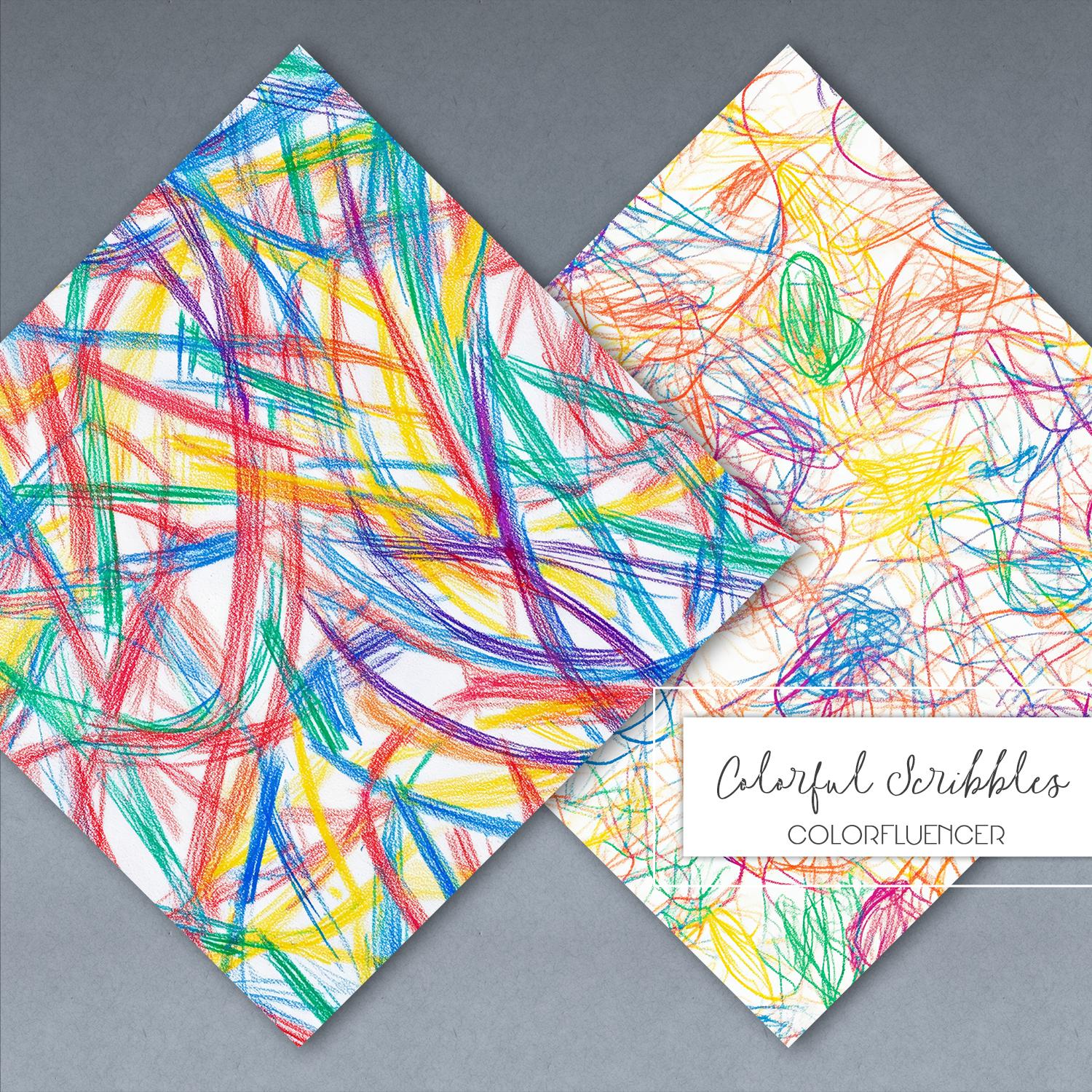 Colorful Scribbles Digital Paper: 12 Seamless Patterns (JPG) - Etsy