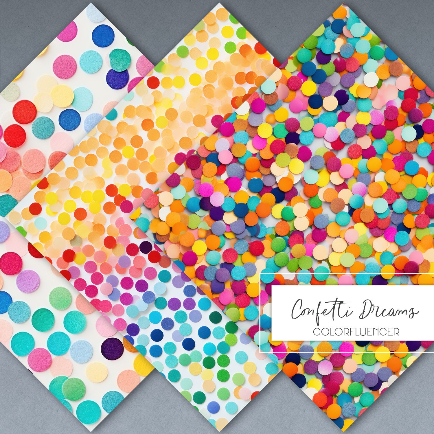 Confetti Seamless Patterns | Confetti Dreams | Backgrounds | Digital ...
