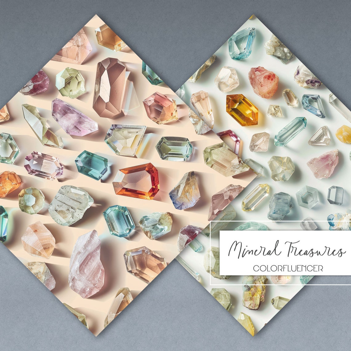 Mineral Treasures Digital Papers | Seamless Patterns | Digital ...