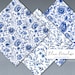 Seamless Patterns Porcelain Blue Digital Papers Seamless Pattern ...