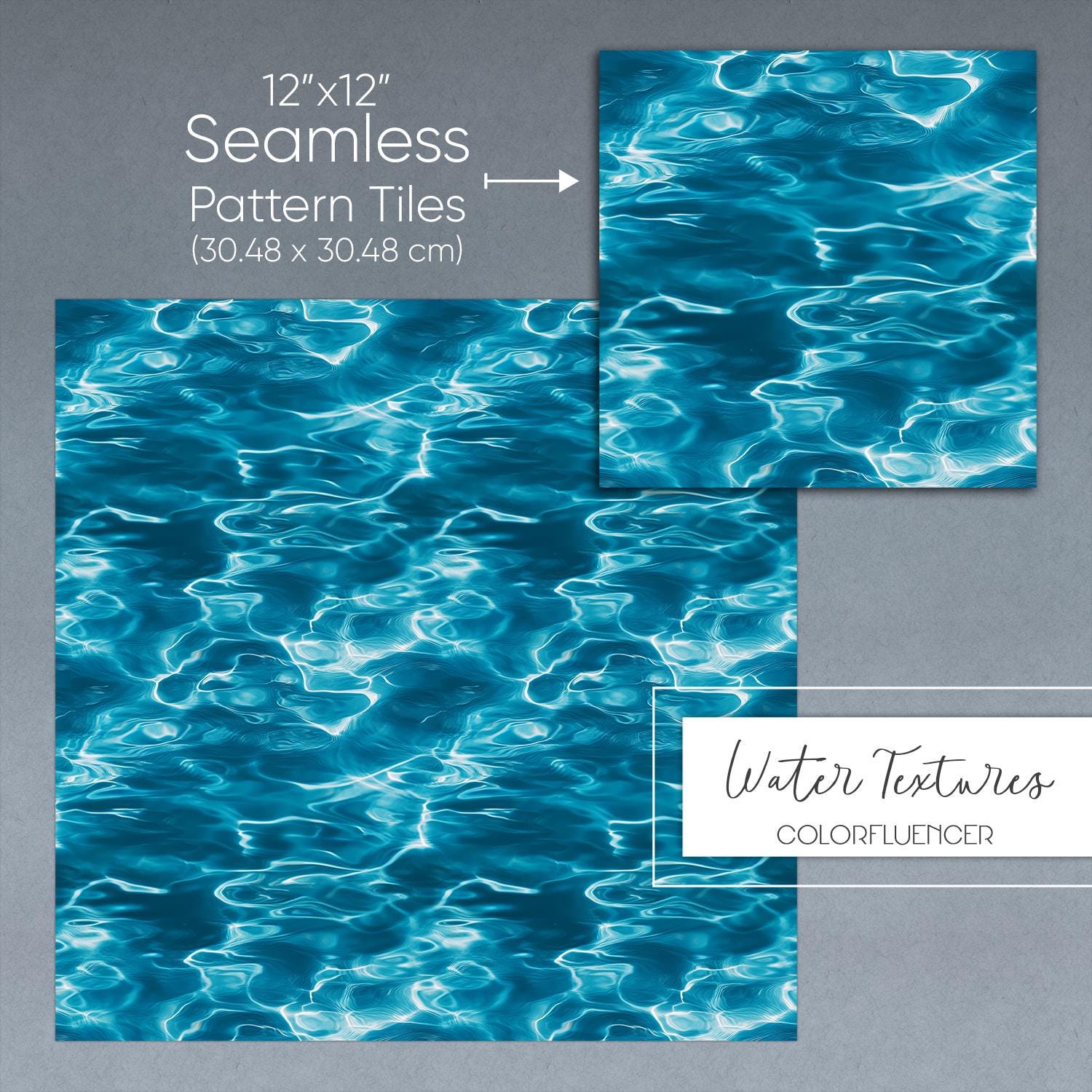 Water Backgrounds | Ocean Water Seamless Patterns | Digital Papers ...