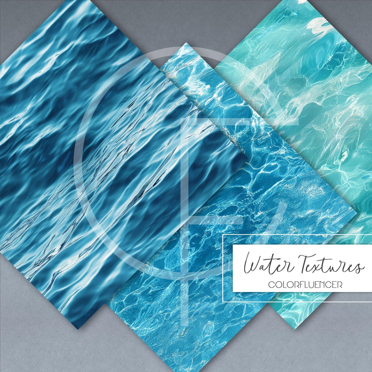 Water Backgrounds | Ocean Water Seamless Patterns | Digital Papers ...