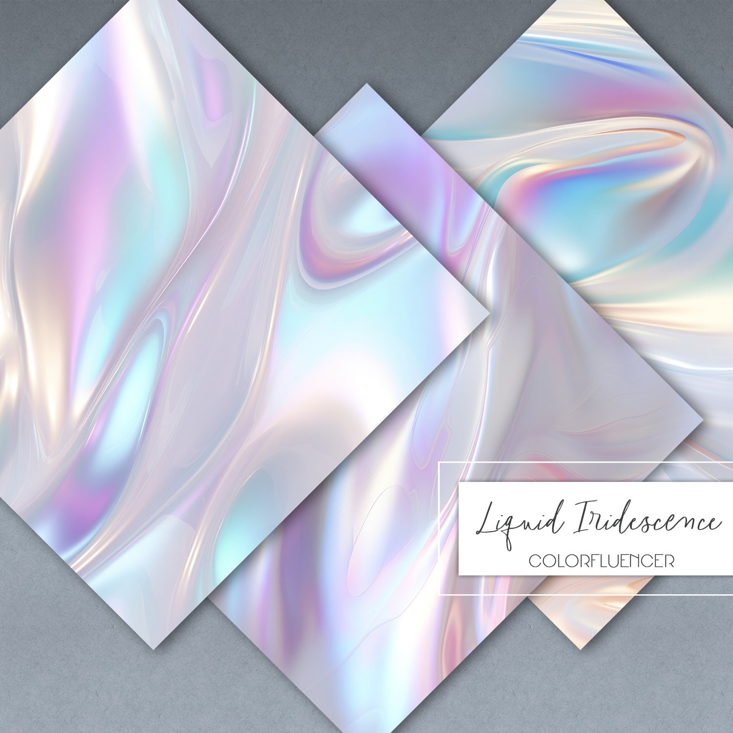 Iridescent Backgrounds | Liquid Iridescence | Digital Paper ...