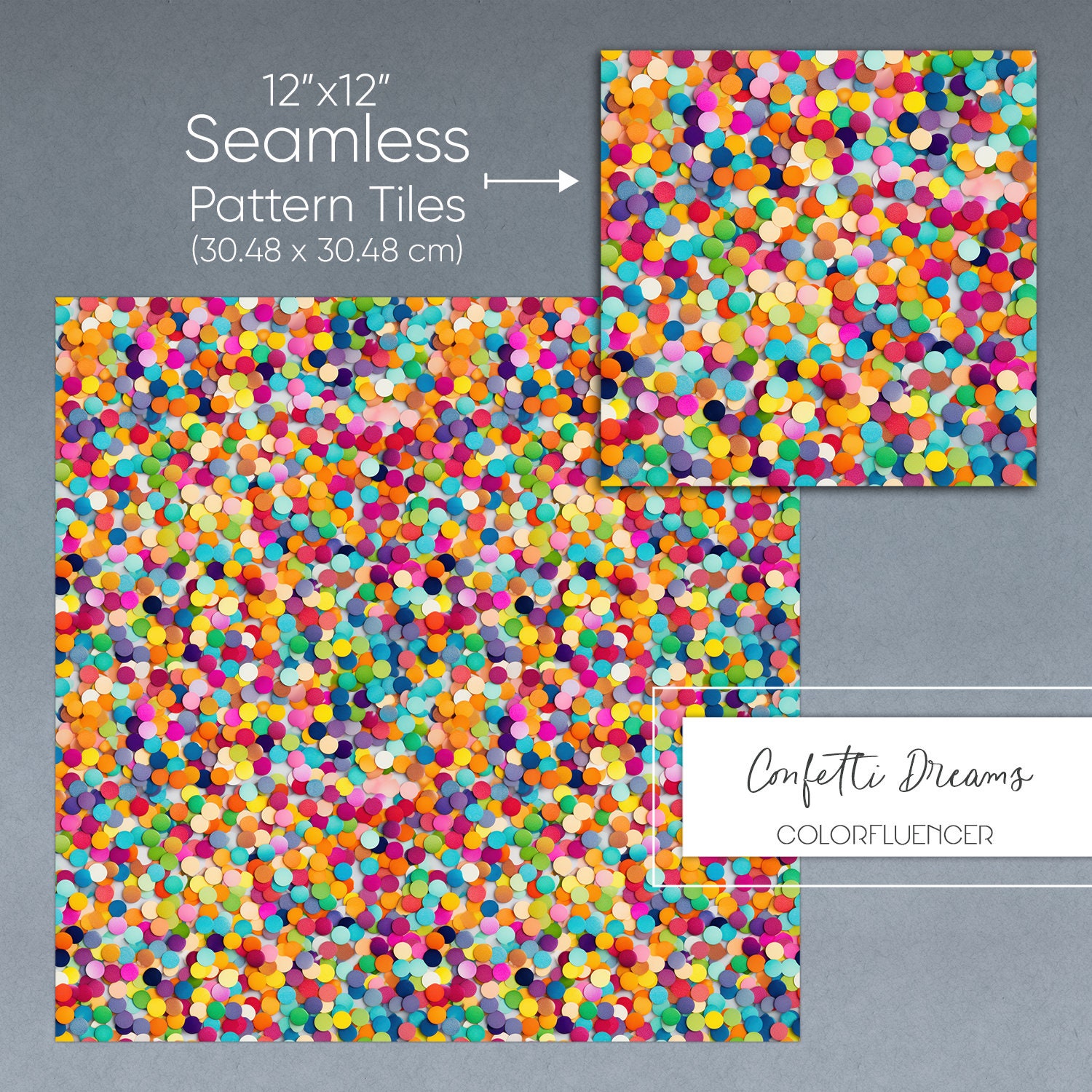 Confetti Seamless Patterns | Confetti Dreams | Backgrounds | Digital ...